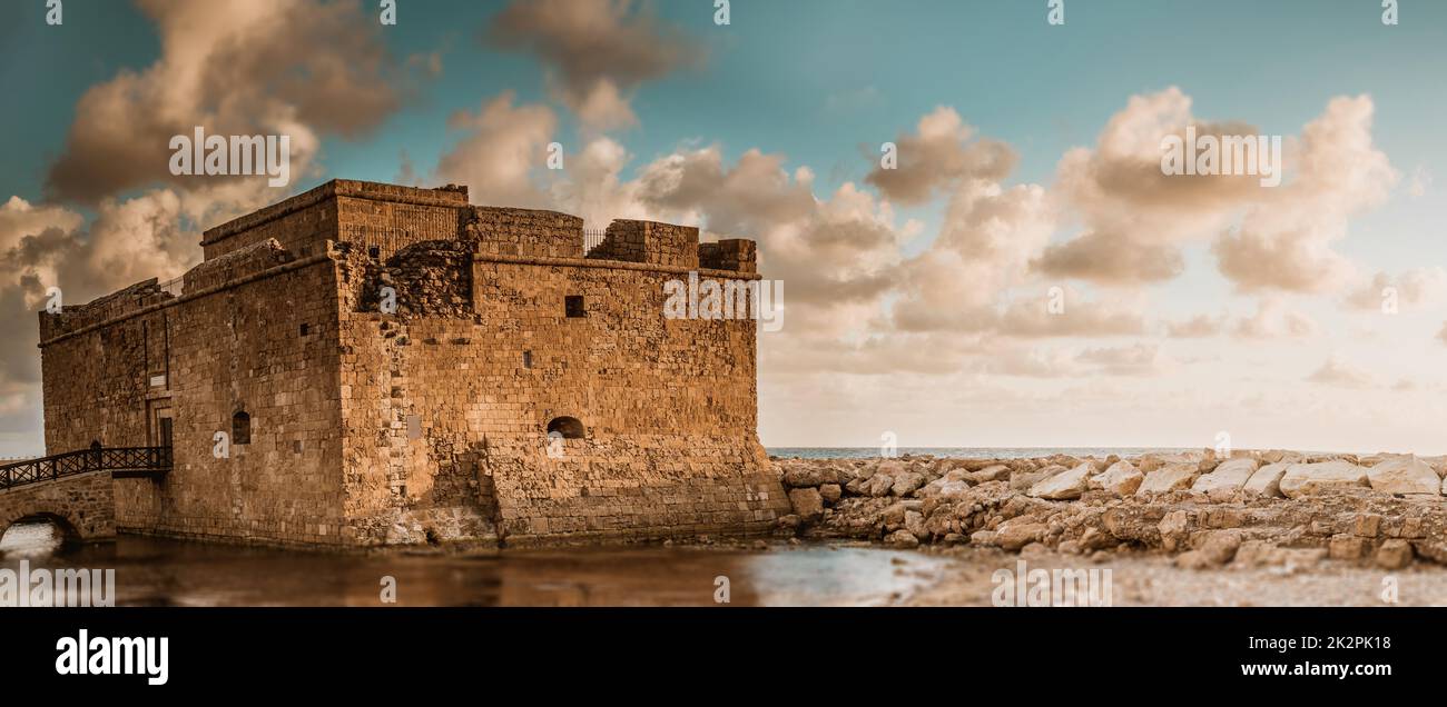 Paphos fort. Panoramic view. Cyprus Stock Photo - Alamy