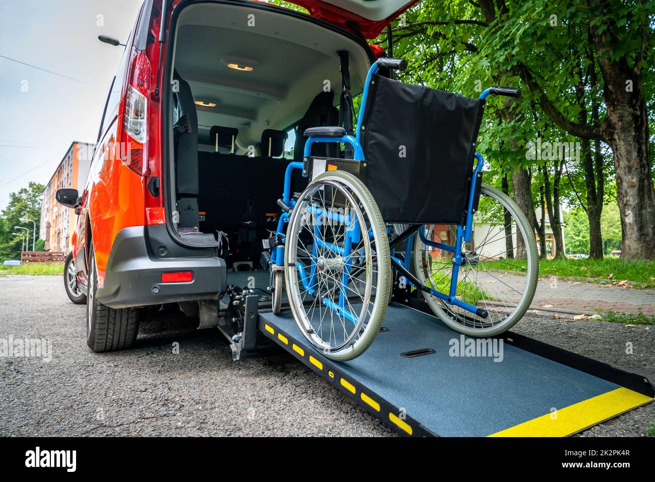 car adapted for transporting people in a wheelchair Stock Photo - Alamy