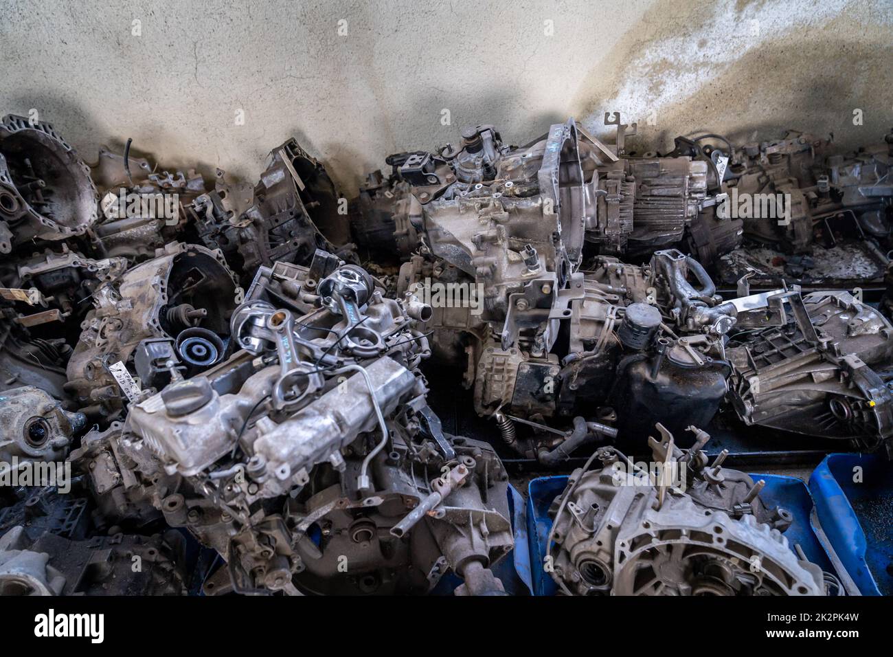 parts of dismantled cars at the car wreck Stock Photo - Alamy