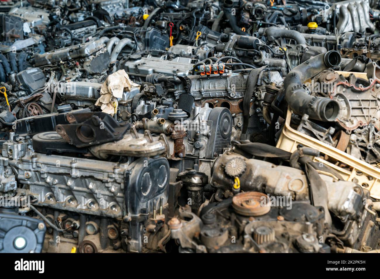 parts of dismantled cars at the car wreck Stock Photo - Alamy