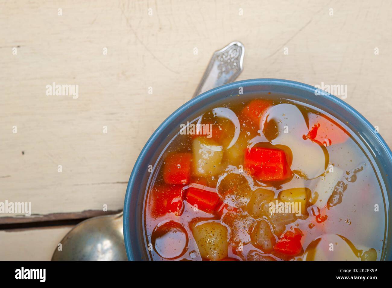 Traditional Italian minestrone soup Stock Photo - Alamy