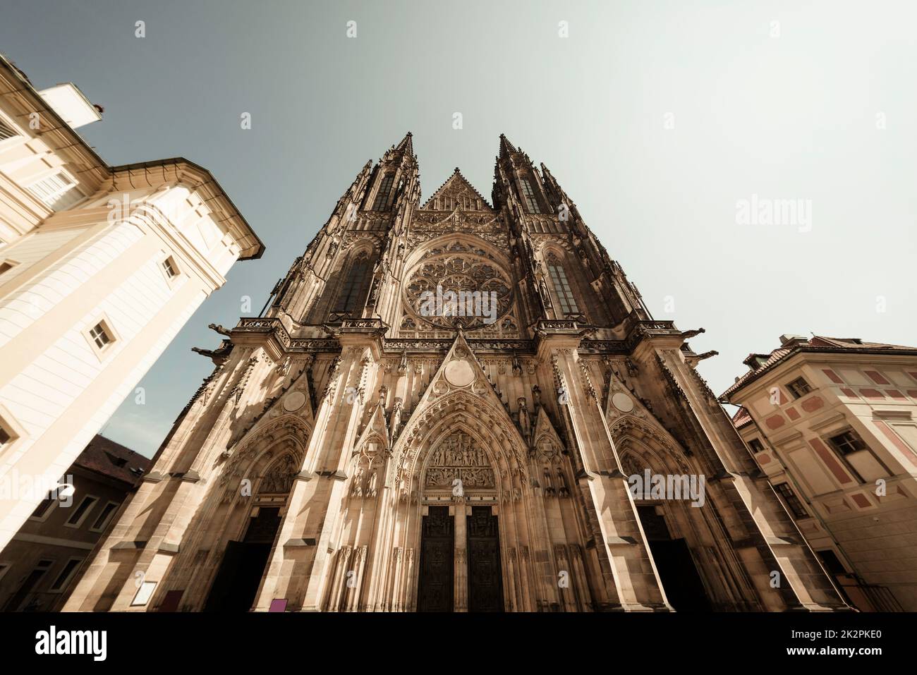 Facade of St. Vitus Cathedral (Roman Catholic cathedral ). Prague ...
