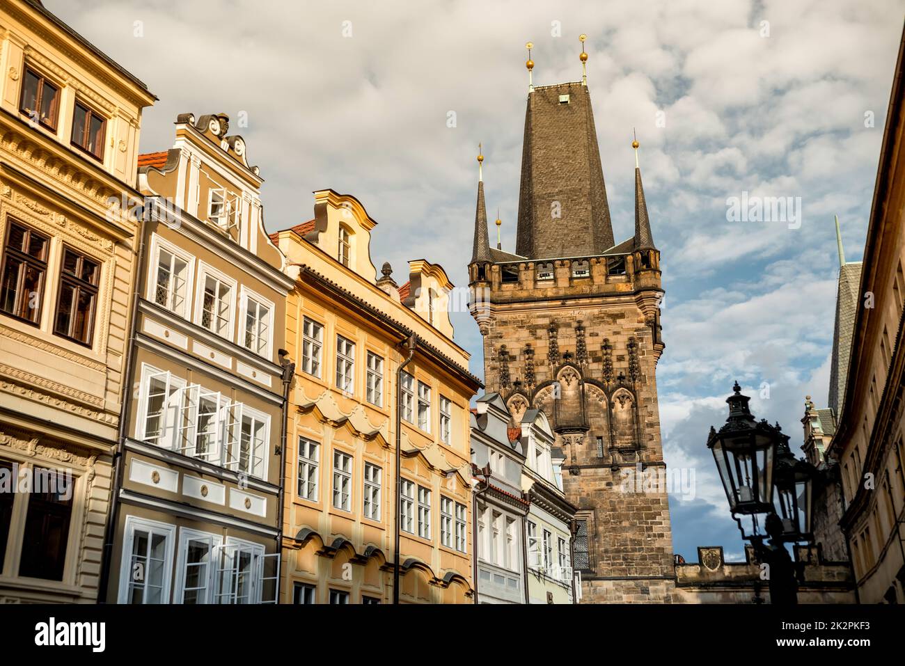 Powder Tower or Powder Gate (Prasna brana) along Celetna street. Prague, Czech Republic Stock ...