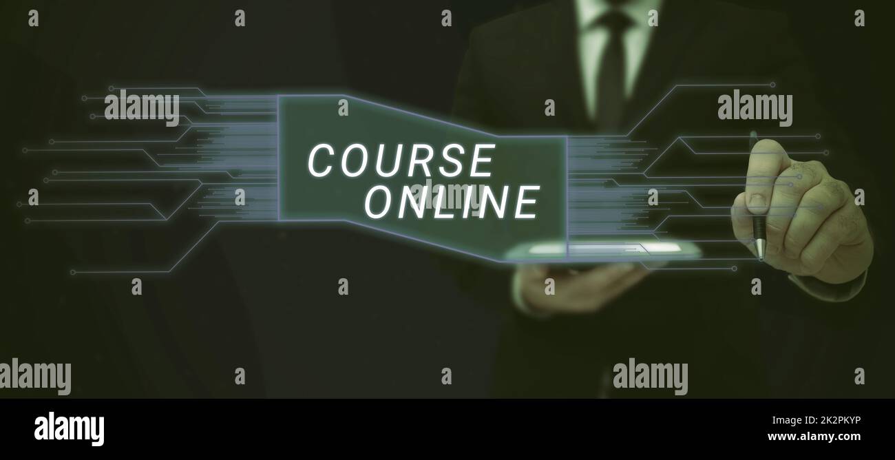 Conceptual caption Course Online. Internet Concept eLearning Electronic ...
