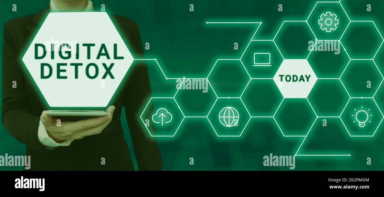 Conceptual display Digital Detox. Internet Concept Free of Electronic ...
