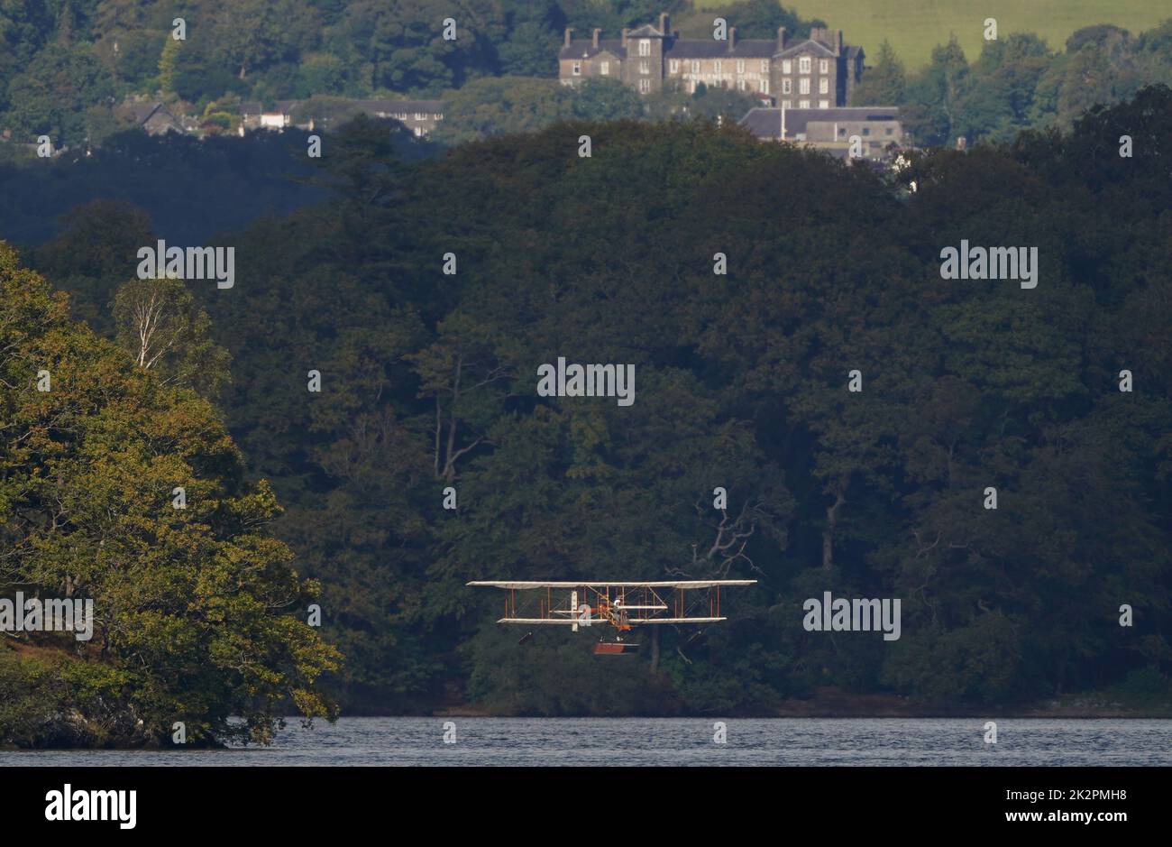 A replica of Waterbird, the UK's first successful seaplane and the only ...