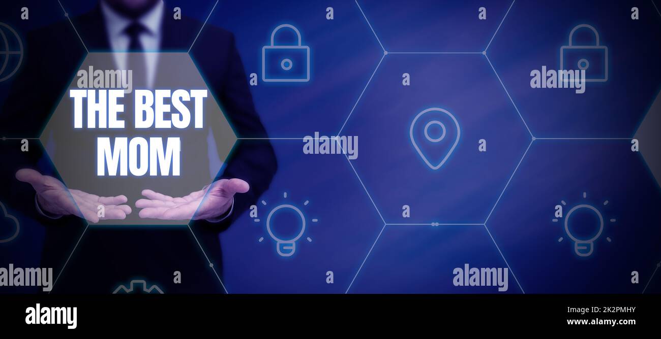 Handwriting text The Best Mom. Business idea Appreciation for your ...