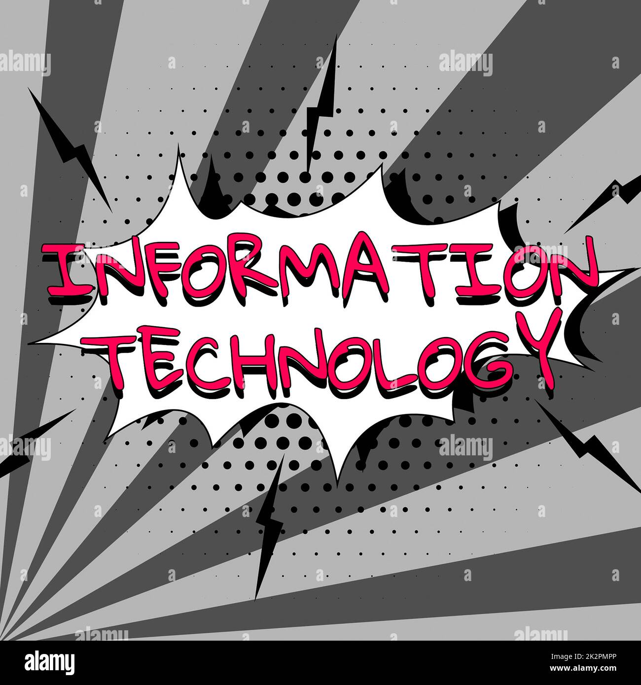 Text Caption Presenting Information Technology Business Concept Use Systems To Store Retrieve