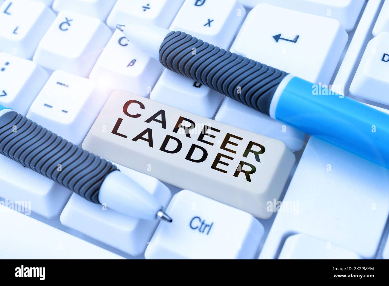 Sign displaying Career Ladder. Conceptual photo Job Promotion ...