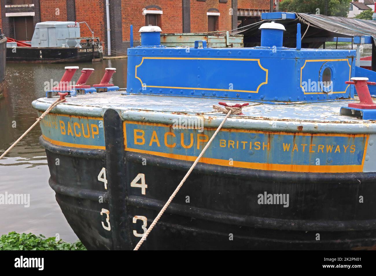 Bacup, waterways and canal, cargo vessel, Rec No 1728 Liverpool Stock ...