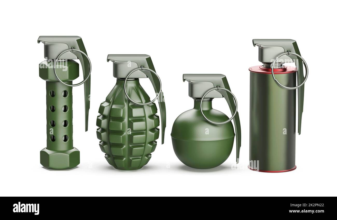 Different hand grenades Stock Photo - Alamy