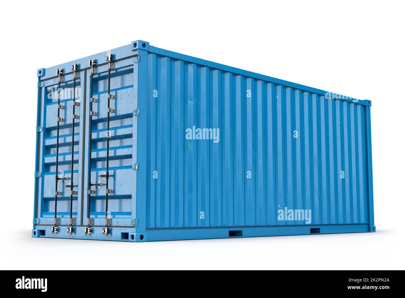 Blue container cut white hi-res stock photography and images - Alamy