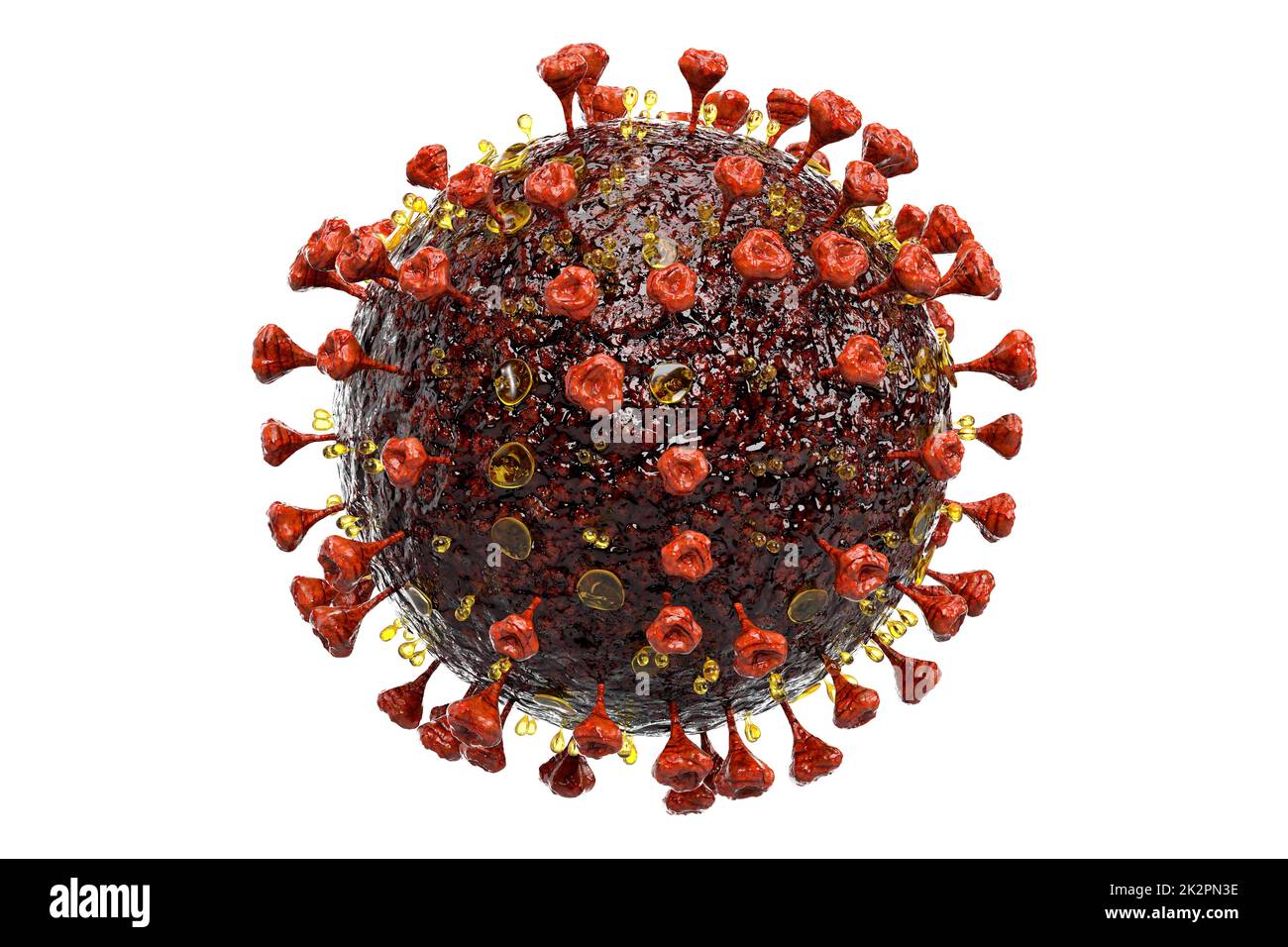 Corona virus COVID-19 virus pathogen cell. 3D Rendering. Isolated Stock ...