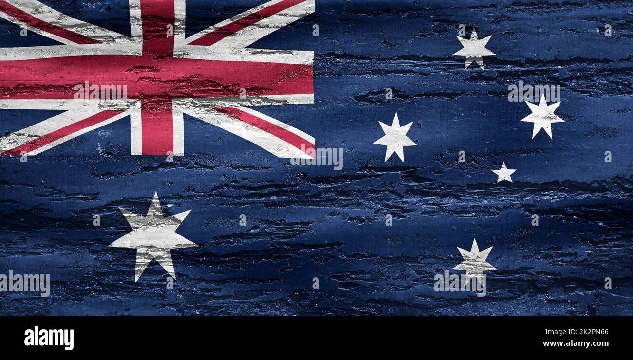 Australia flag - realistic waving fabric flag Stock Photo - Alamy