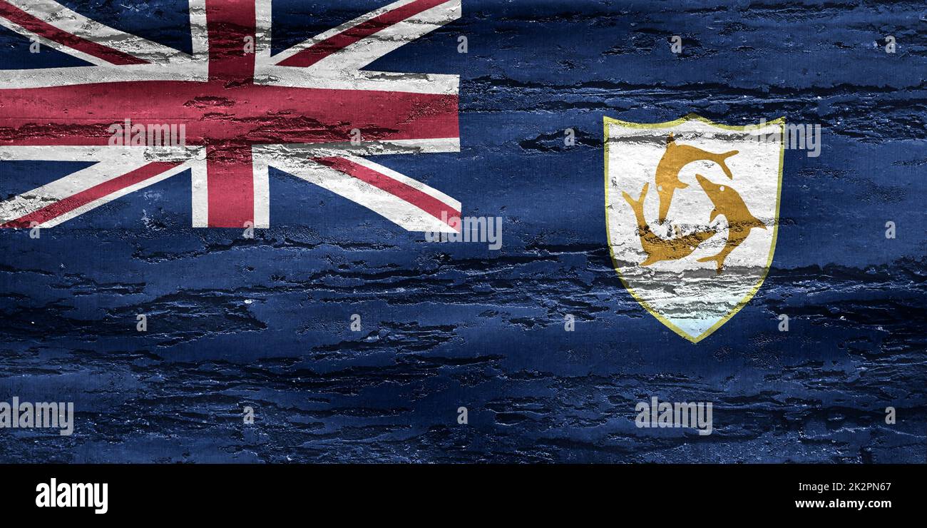 Anguilla flag - realistic waving fabric flag Stock Photo - Alamy