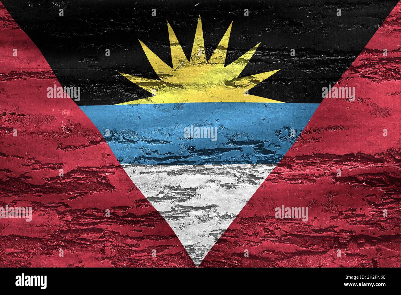 Antigua and Barbuda flag - realistic waving fabric flag Stock Photo - Alamy