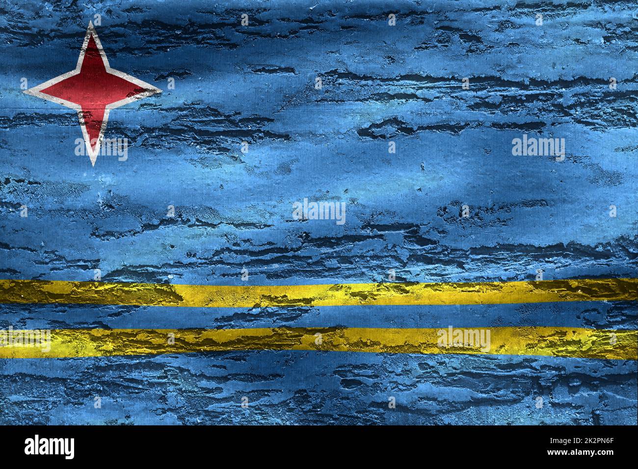 Aruba flag - realistic waving fabric flag Stock Photo - Alamy