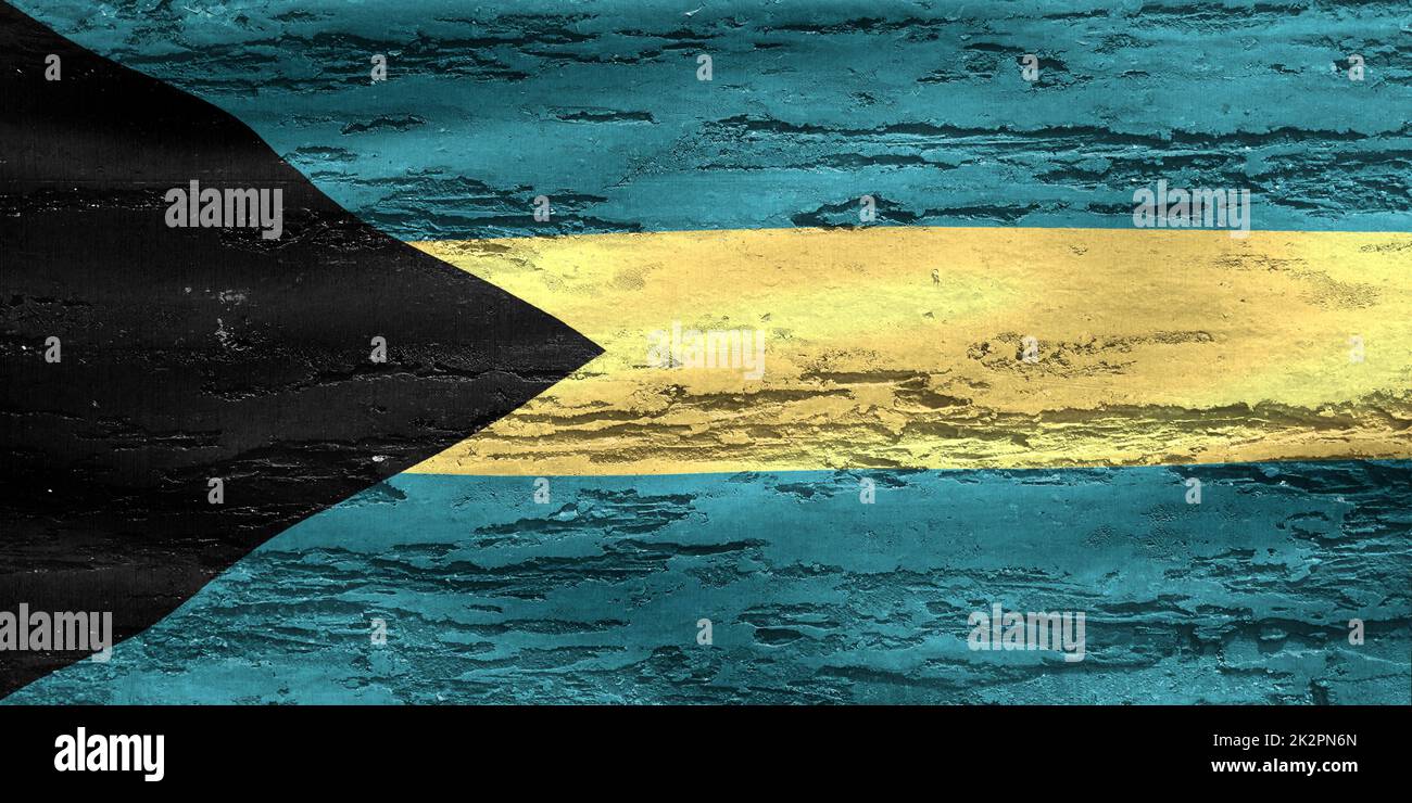 Bahamas flag - realistic waving fabric flag Stock Photo - Alamy