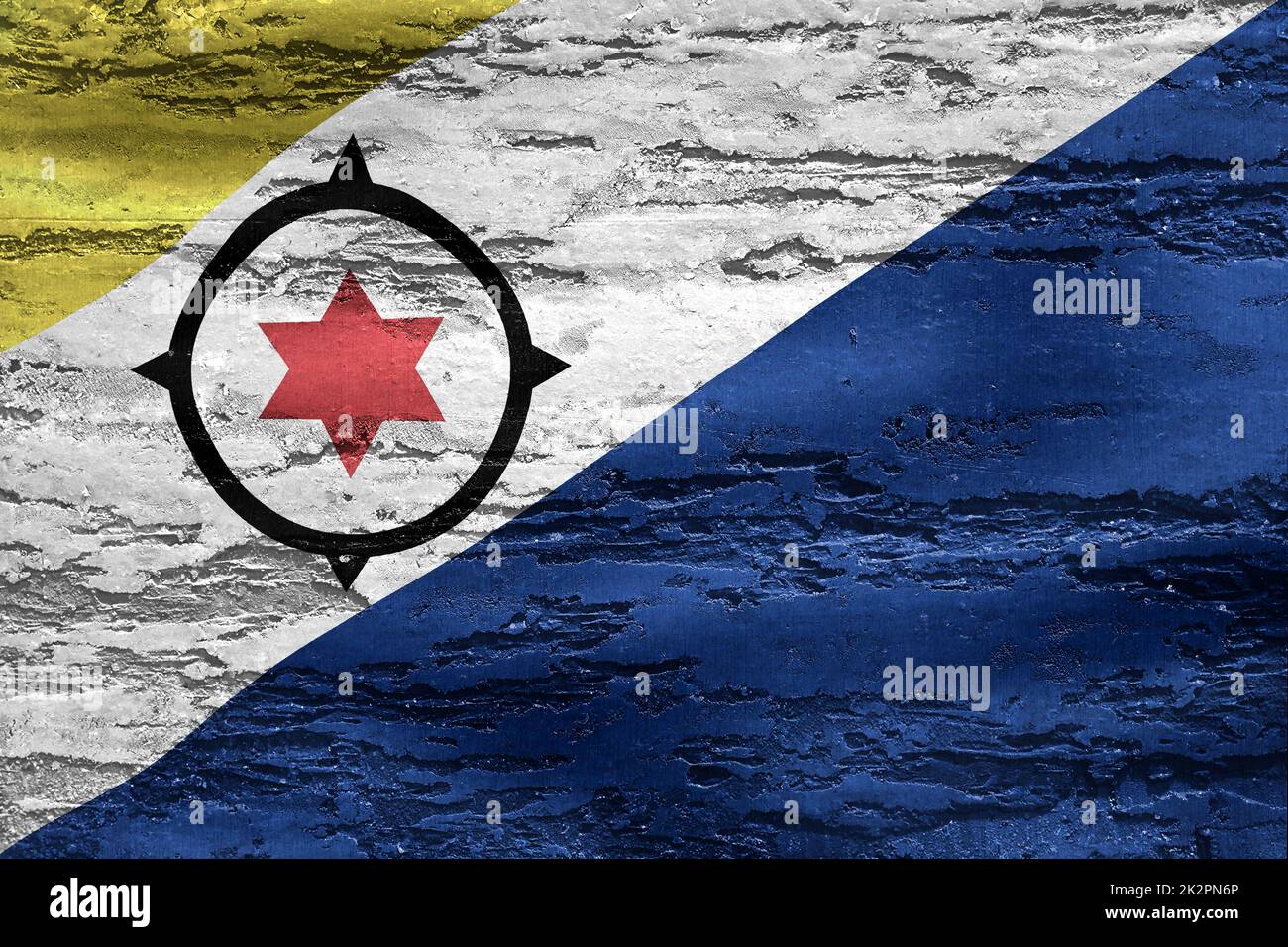 Bonaire flag - realistic waving fabric flag Stock Photo - Alamy