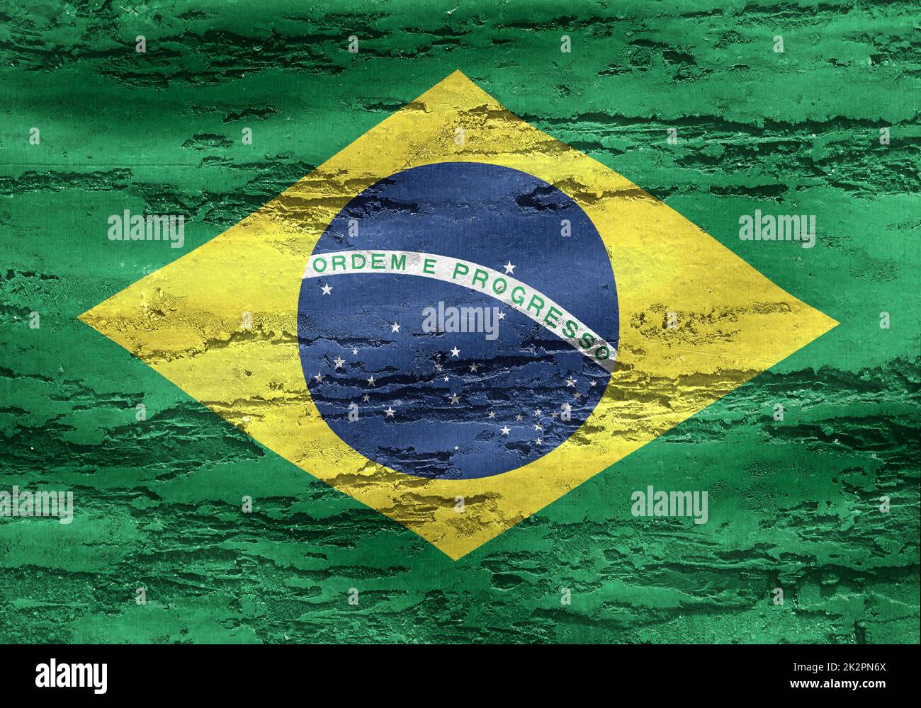 Brazil flag - realistic waving fabric flag Stock Photo - Alamy