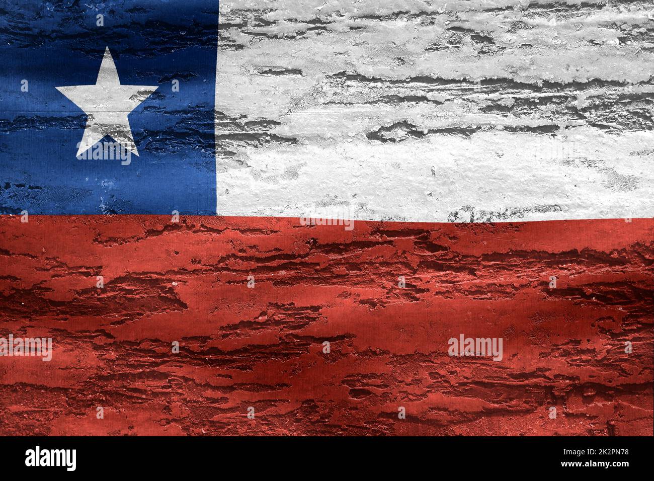 Chile flag - realistic waving fabric flag Stock Photo - Alamy