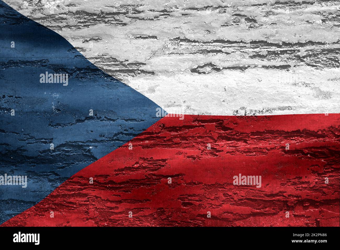 Czechia flag - realistic waving fabric flag Stock Photo - Alamy