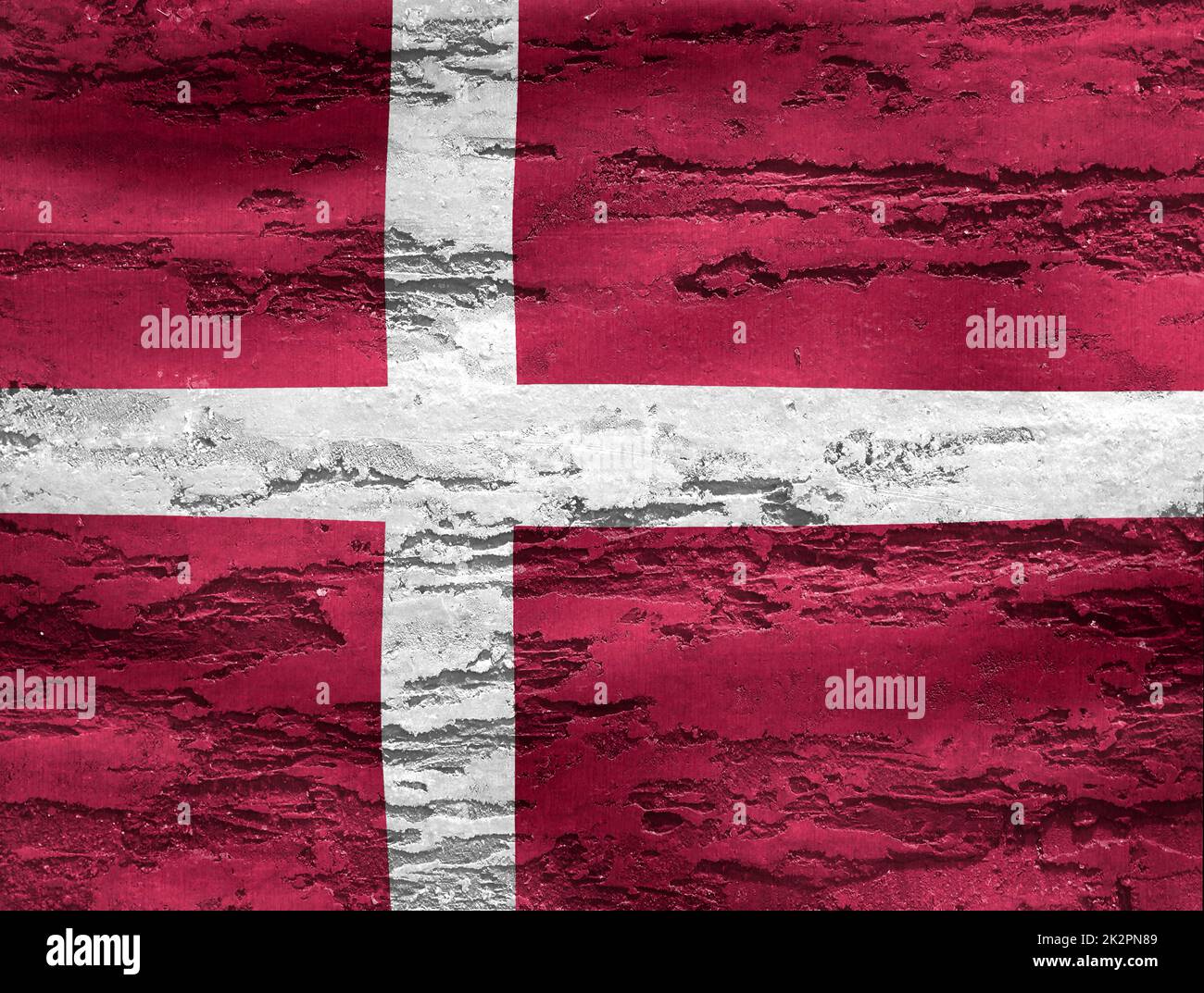 Denmark flag - realistic waving fabric flag Stock Photo - Alamy
