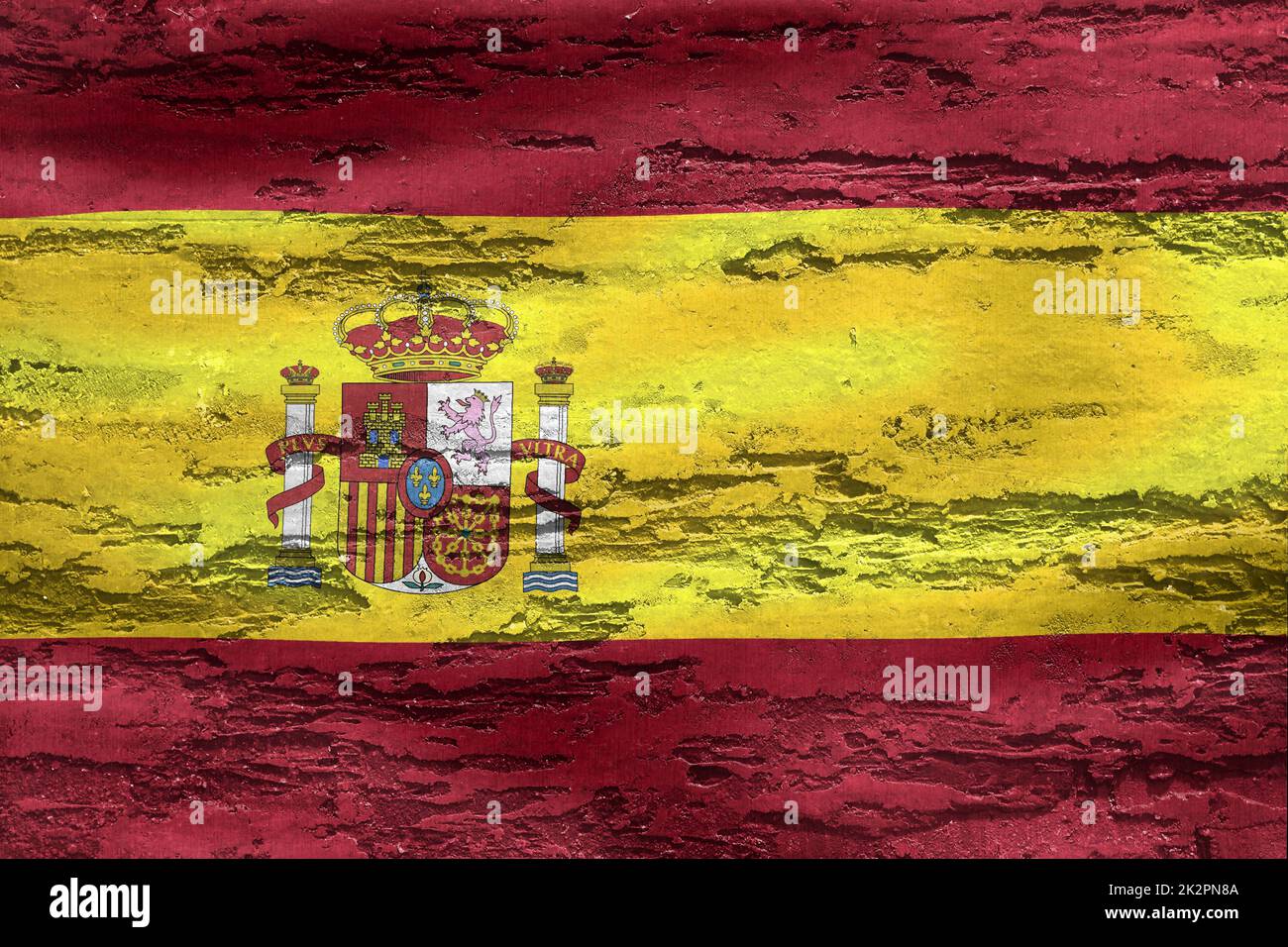 Spain flag - realistic waving fabric flag Stock Photo - Alamy
