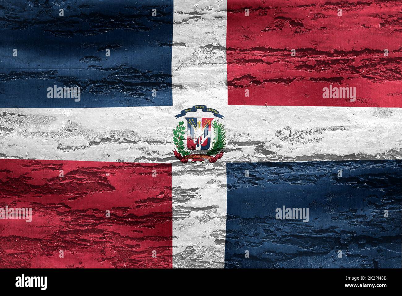 Dominican Republic flag - realistic waving fabric flag Stock Photo - Alamy