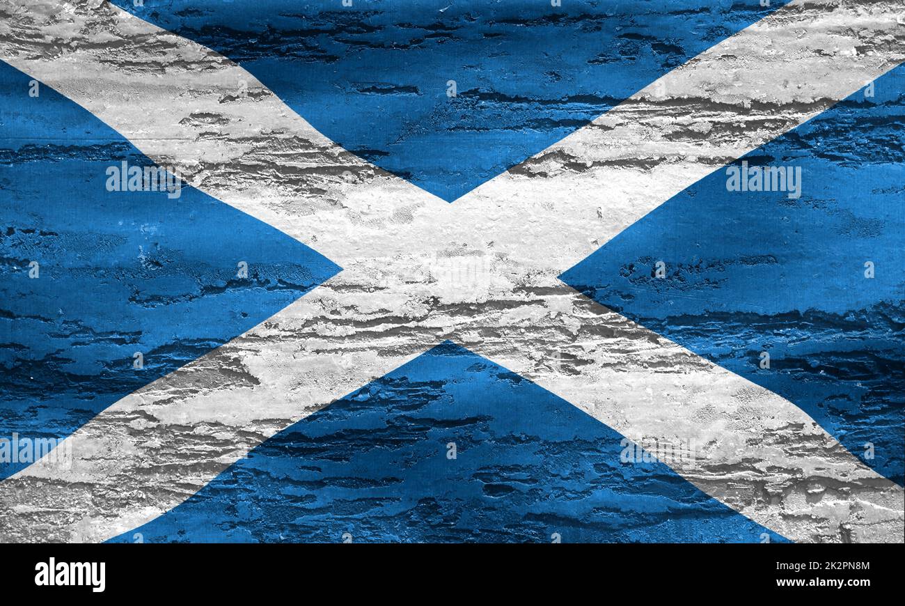 Scotland flag - realistic waving fabric flag Stock Photo - Alamy