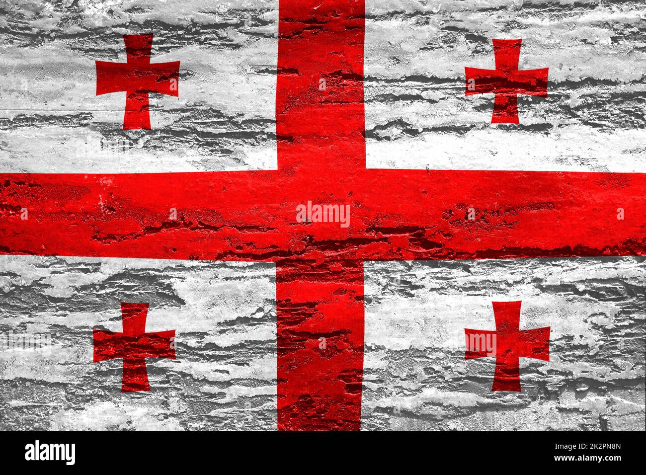 Georgia flag - realistic waving fabric flag Stock Photo - Alamy