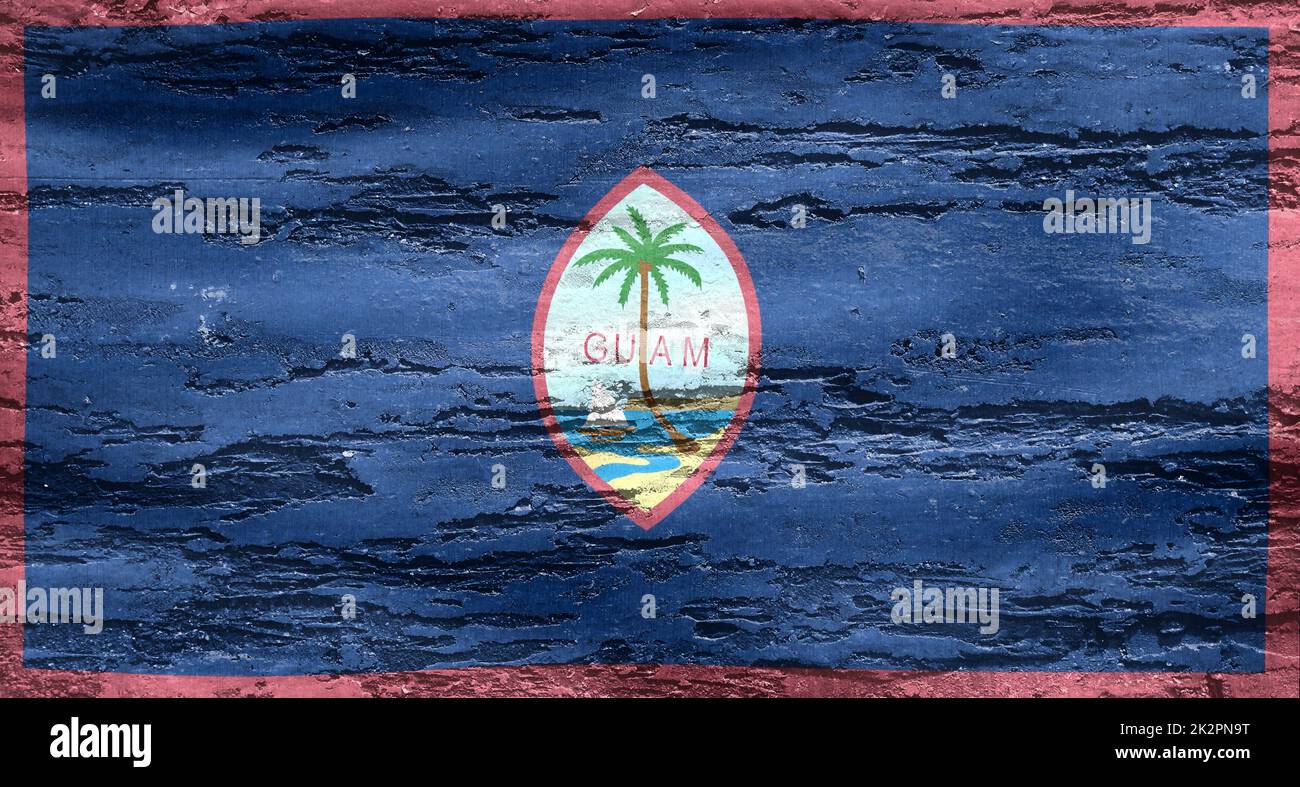Guam flag - realistic waving fabric flag Stock Photo - Alamy
