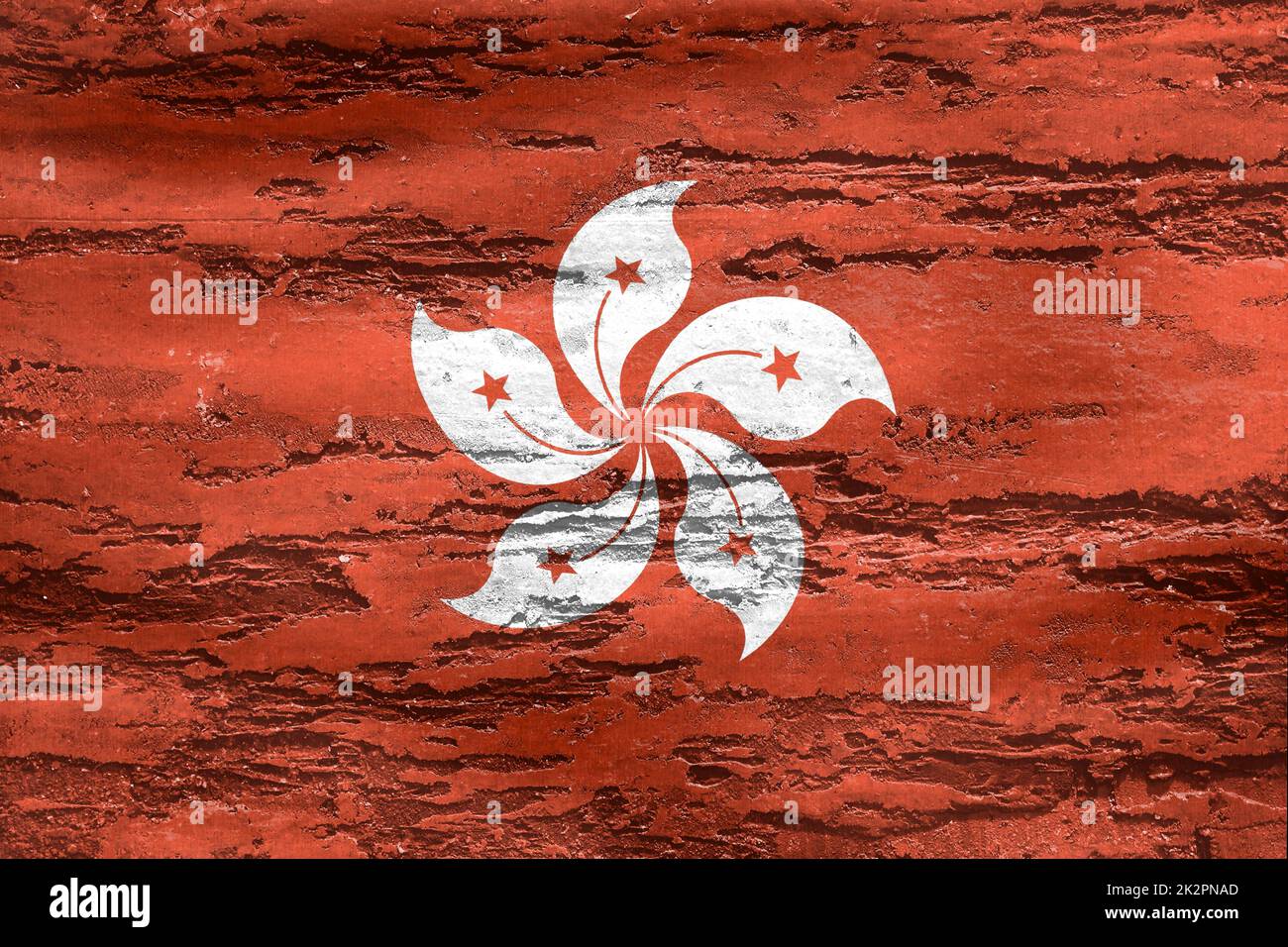Hong Kong flag - realistic waving fabric flag Stock Photo - Alamy