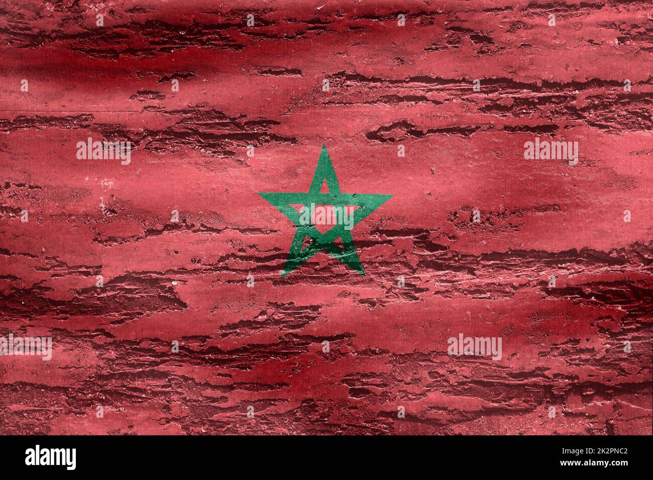3D-Illustration of a Morocco flag - realistic waving fabric flag Stock ...