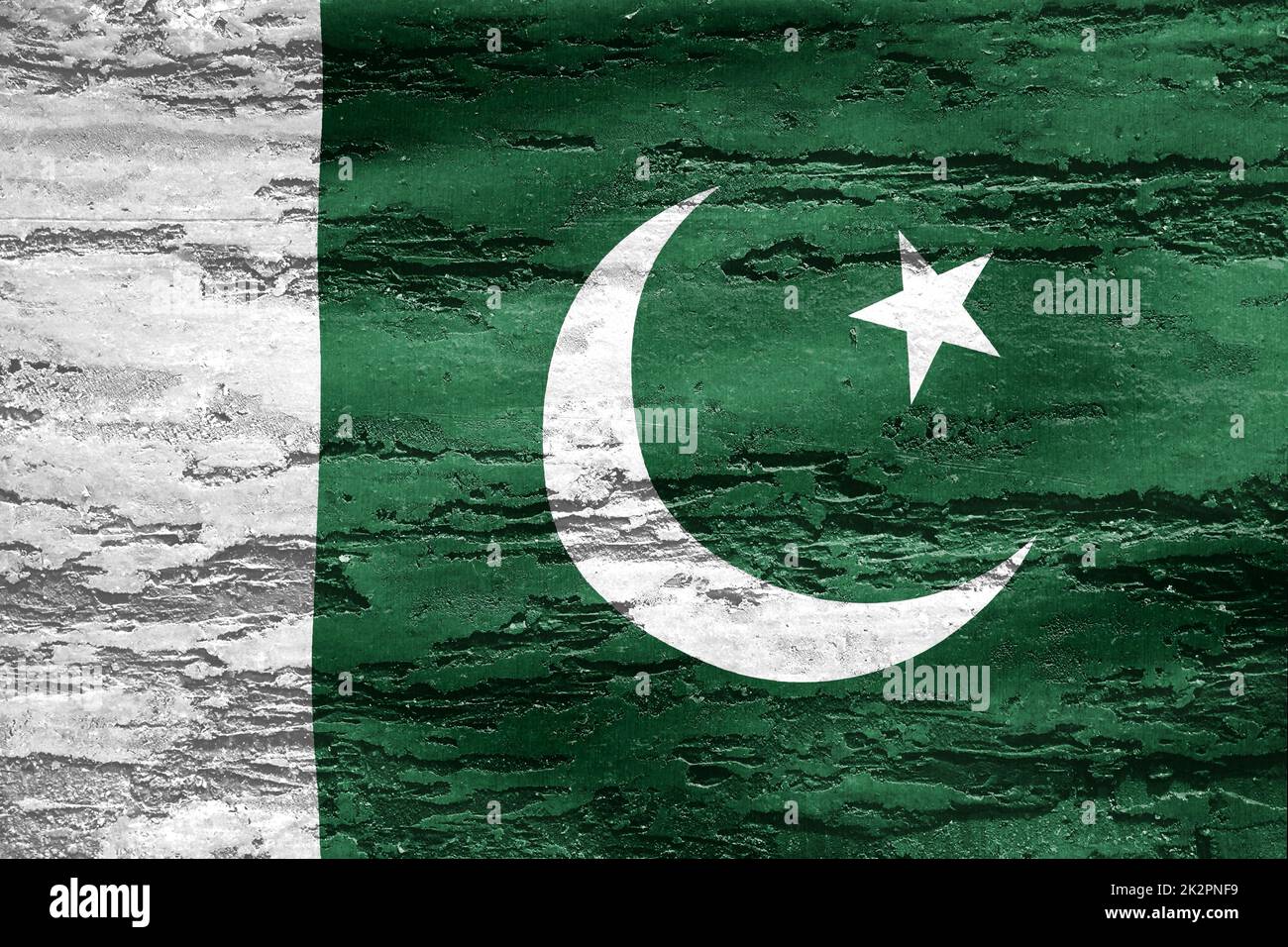 3D-Illustration of a Pakistan flag - realistic waving fabric flag Stock ...