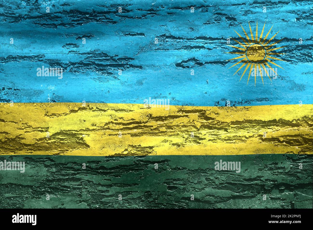 3D-Illustration of a Rwanda flag - realistic waving fabric flag Stock Photo - Alamy