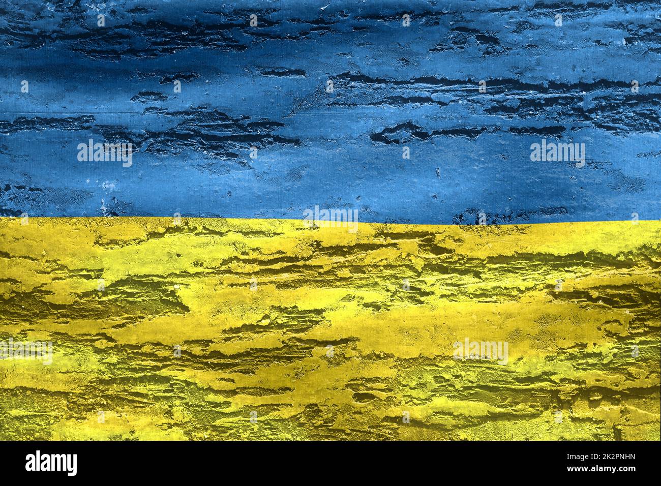 3D-Illustration of a Ukraine flag - realistic waving fabric flag Stock ...