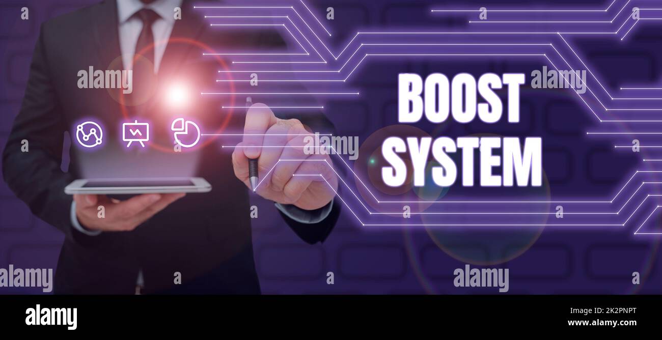 Conceptual caption Boost System. Business idea Rejuvenate Upgrade ... Conceptual caption Boost System. Business idea Rejuvenate Upgrade ...