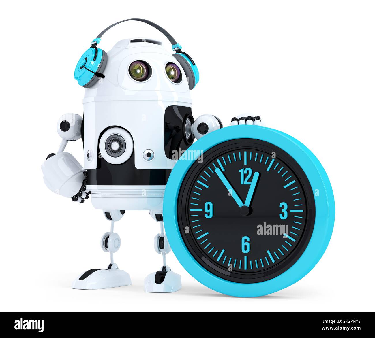 Robot call center operator. Isolated. Contains clipping path Stock ...