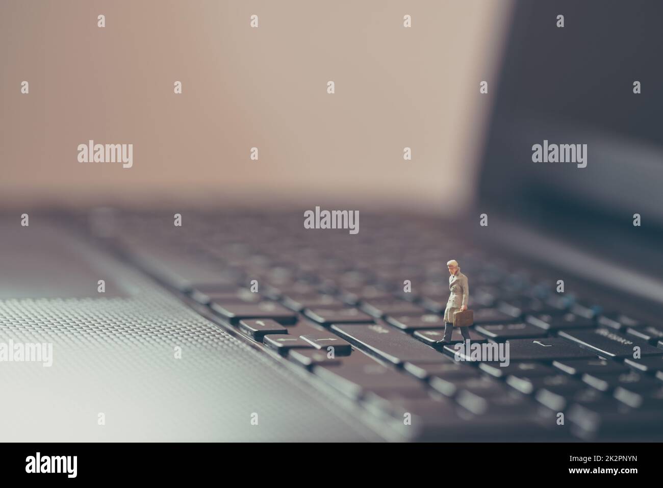 Professional man walking laptop computer hi-res stock photography and ...