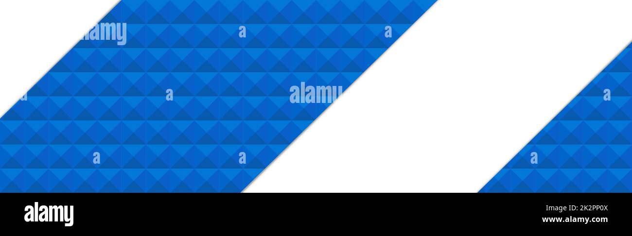 Panoramic blue web background template of many identical squares with ...