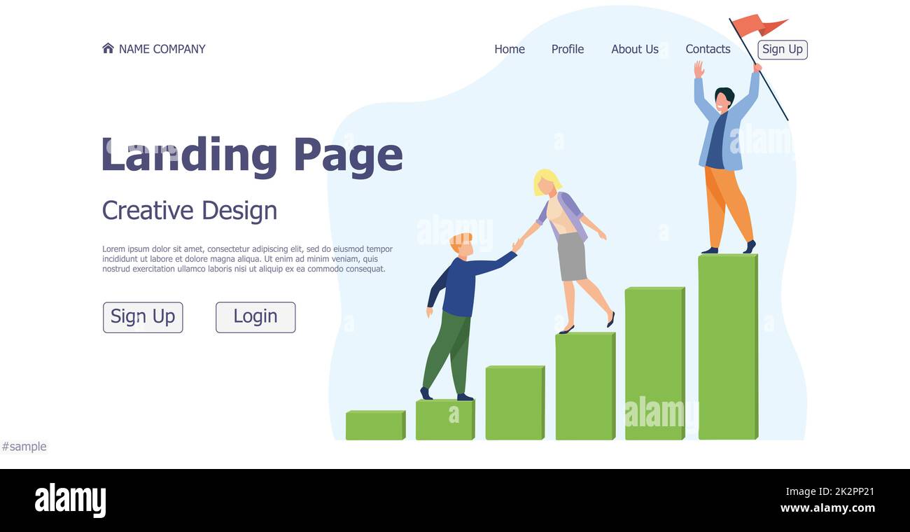 Design concept business concept career growth website landing page ...