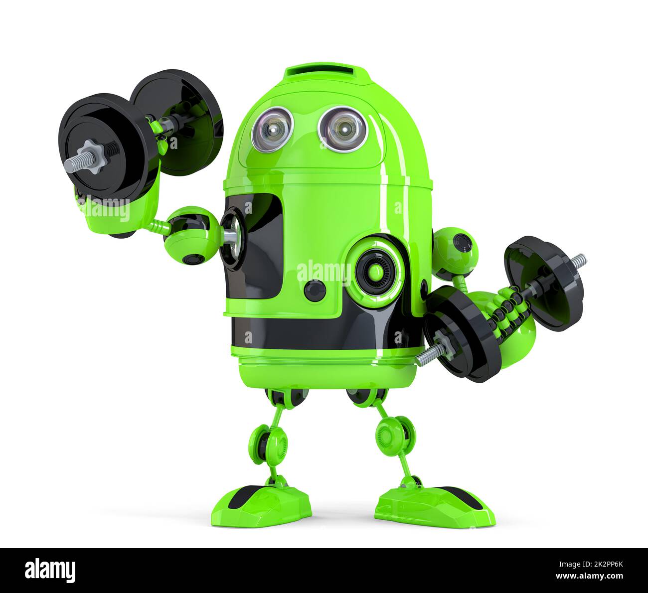 Extremely Powerfull Robot. Technology concept. Isolated. Contains ...