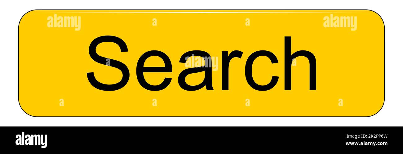 Search Button yellow on white background - illustration Stock Photo - Alamy