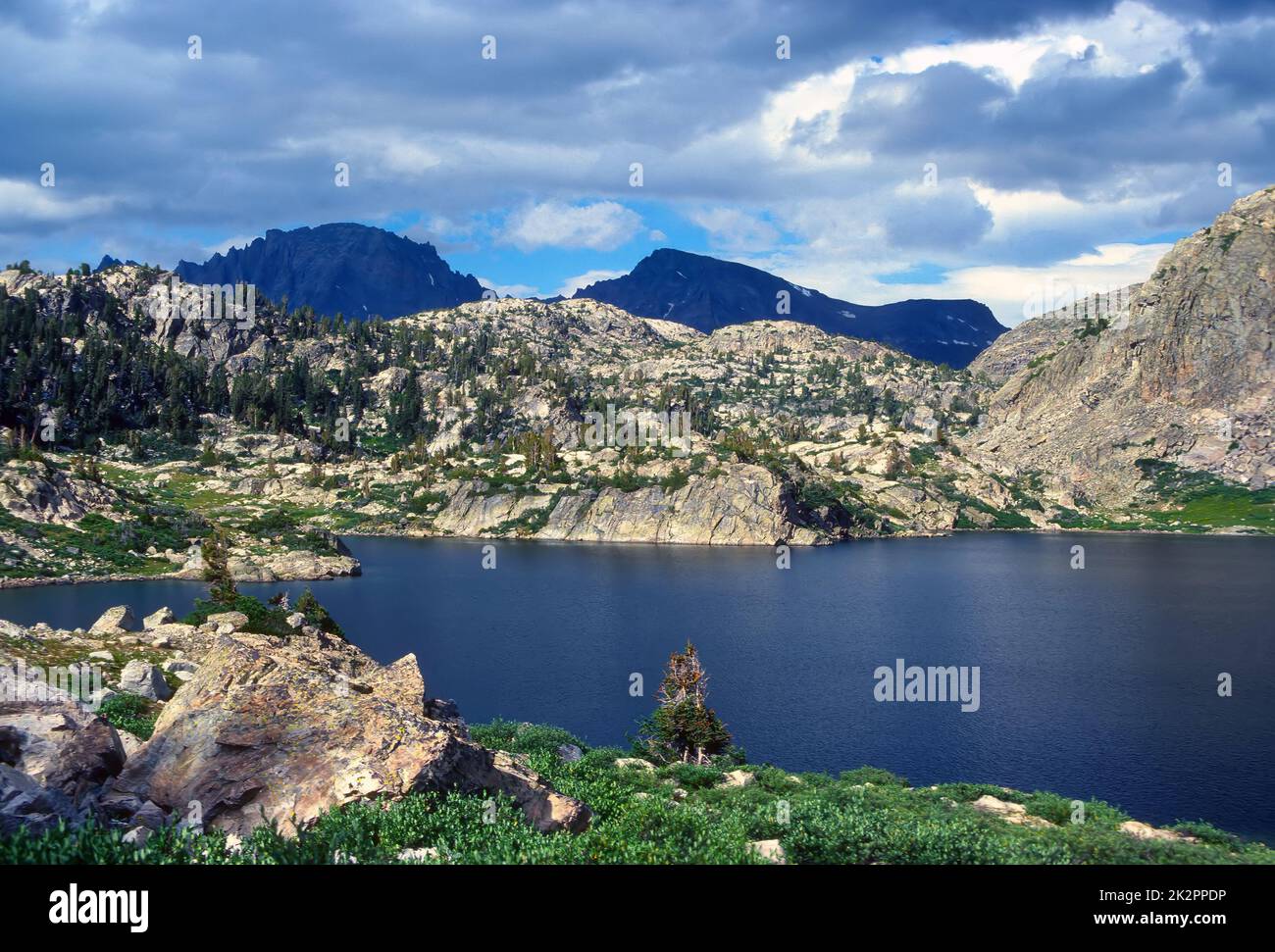 Sunny Day on a Mountain Lake Stock Photo - Alamy