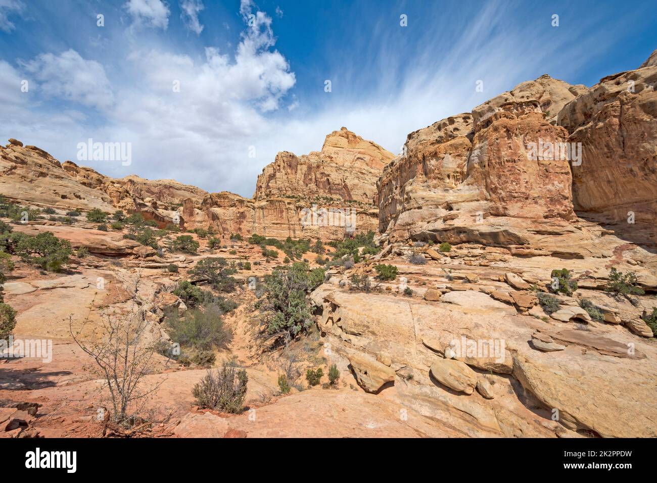 Dramatic Clouds Highlight Desert Formations Stock Photo - Alamy