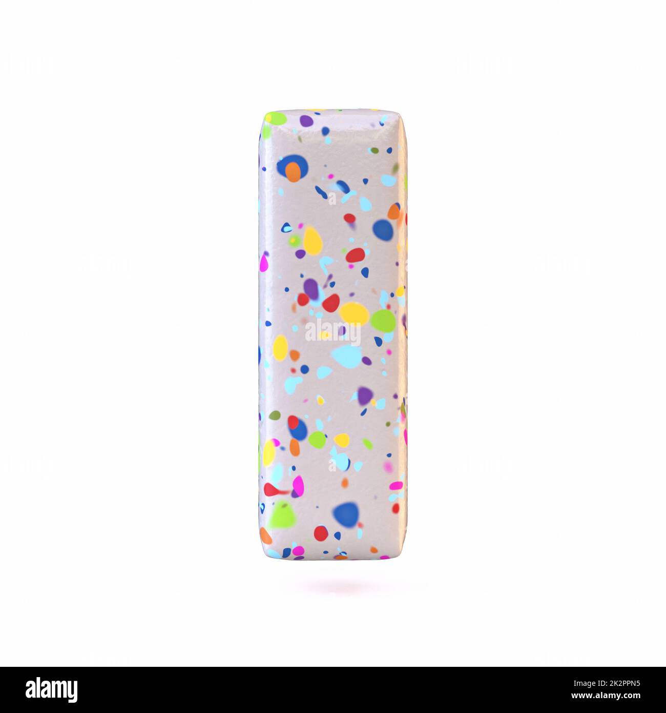 Colorful terrazzo pattern font Letter I 3D Stock Photo - Alamy