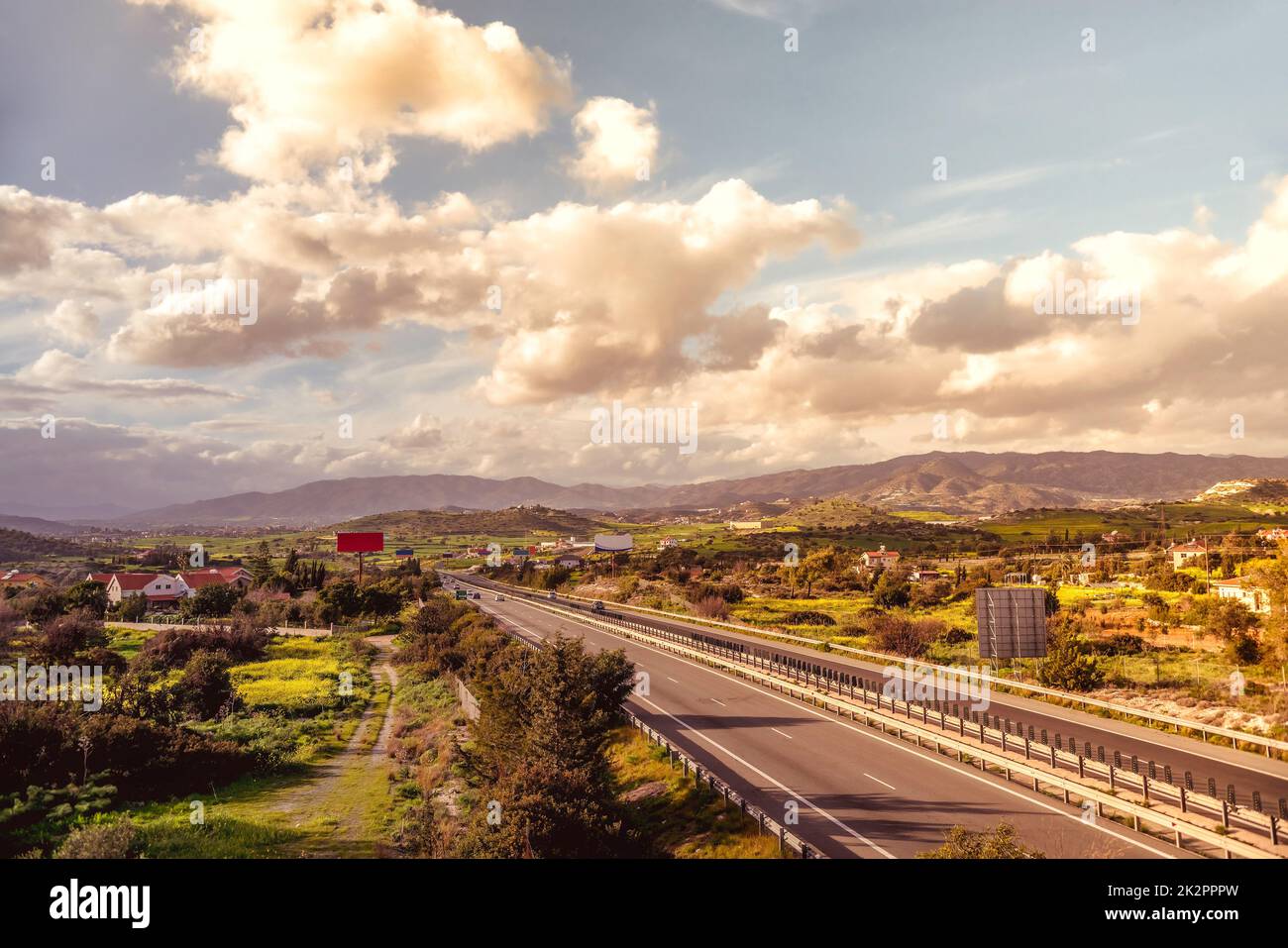 The A1 motorway, first and longest motorway built in Cyprus Stock Photo ...