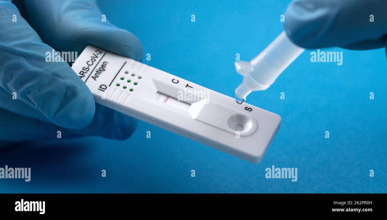 Negative test result by using rapid test device for COVID-19 Stock ...
