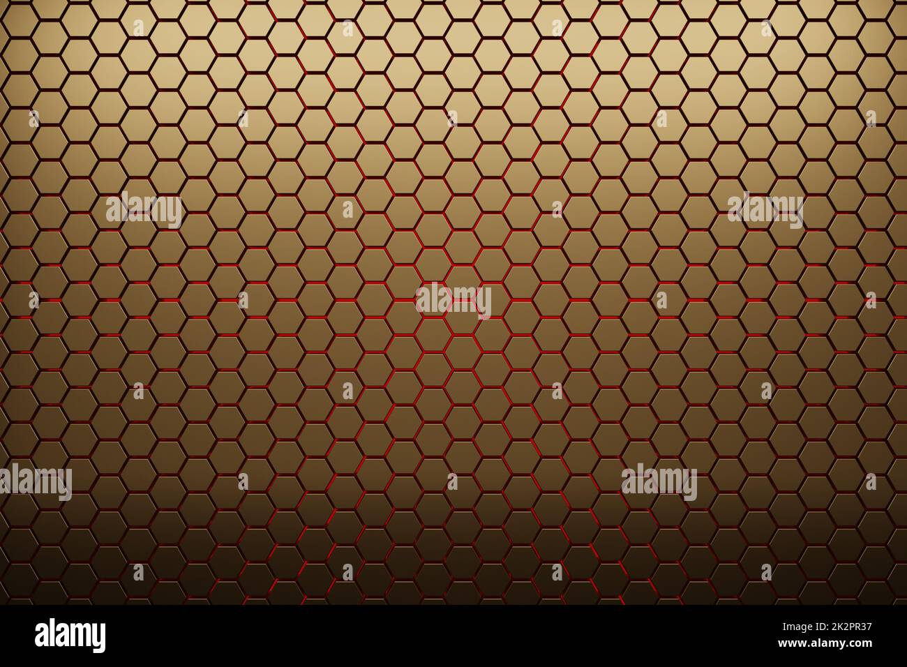 Futuristic gold hexagonal texture background. 3d rendering Stock Photo ...